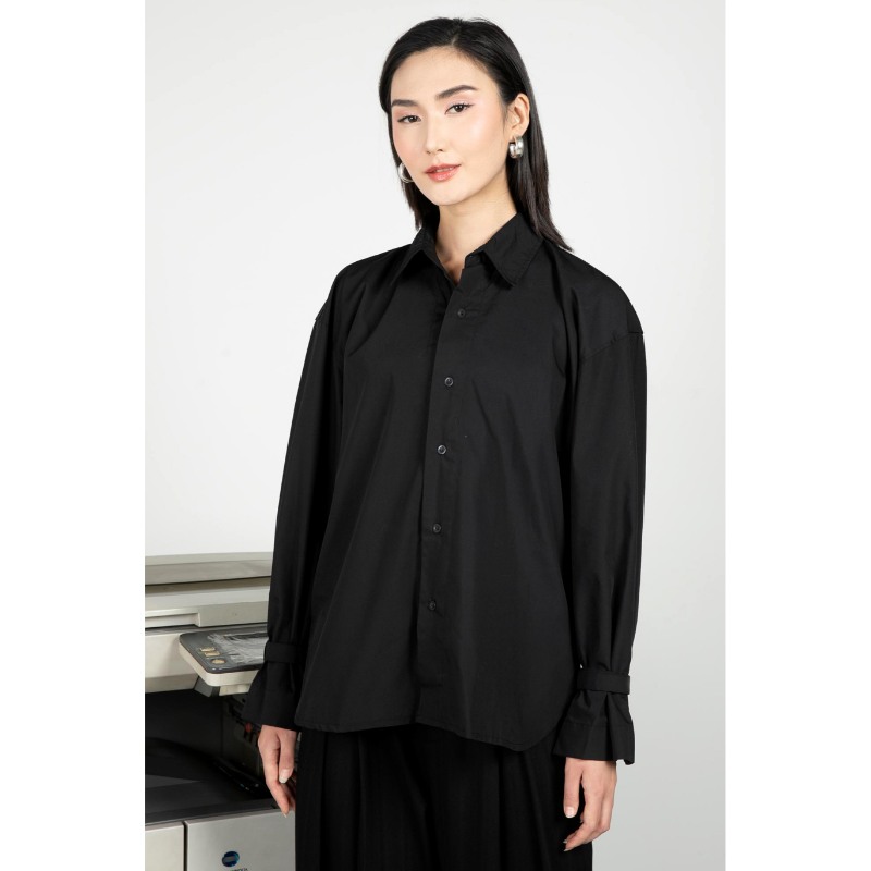 Promo 9 To 12 Signature Back Slit Shirt Kemeja Lengan Panjang Wanita ...