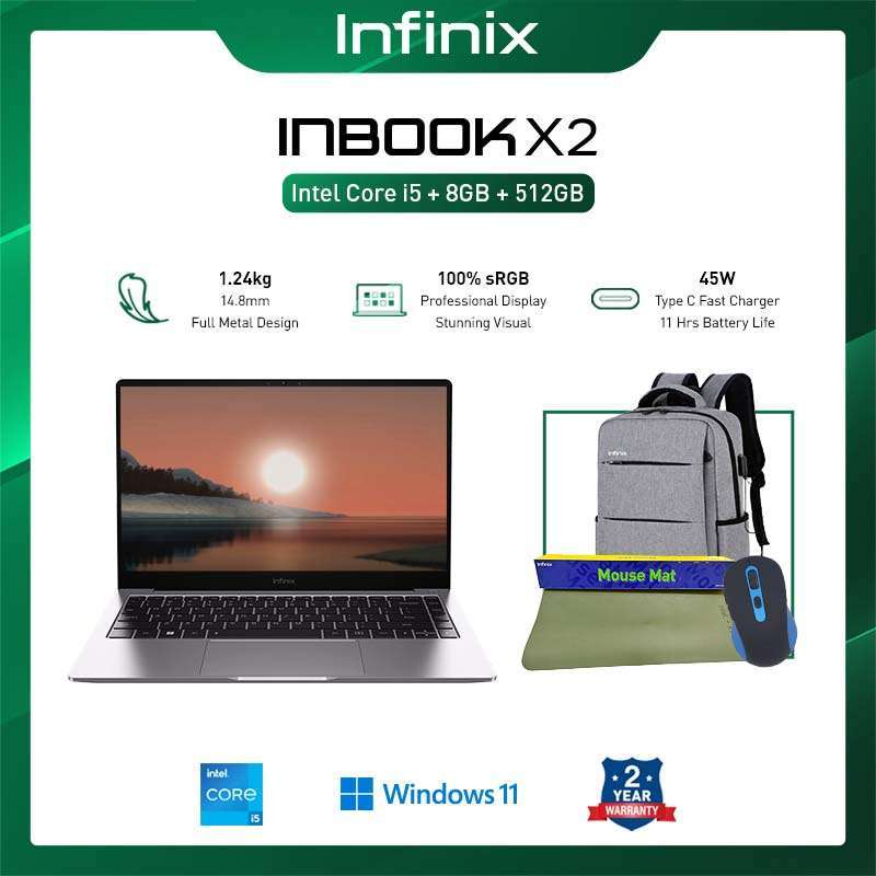 Jual Infinix Inbook X2 Gen 11 Notebook - Grey ( I5-1155g7 / 8gb / 512gb ...