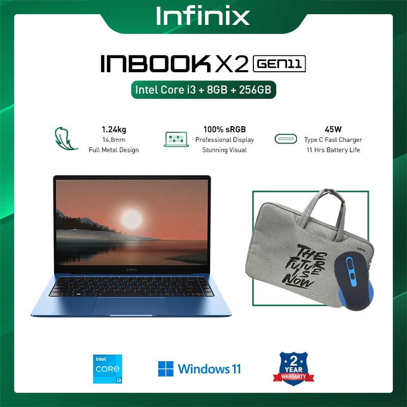 Jual Infinix Inbook X2 Gen 11 Notebook - Blue ( I3 1115g4 / 8gb / 256gb ...
