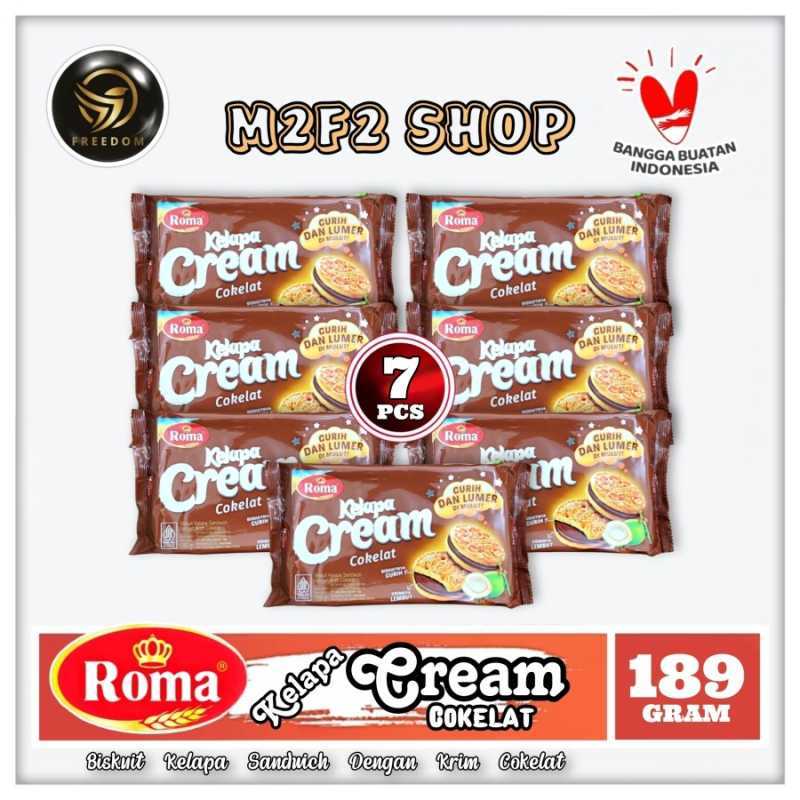 Promo Roma Biskuit Kelapa Cream Cokelat | Krim Coklat - 189 gr (Kemasan ...