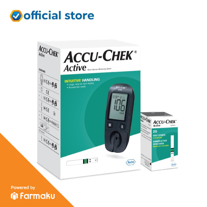 Promo Accu-chek Active Paket Alat Cek Tes Gula Darah (alat, Strip ...