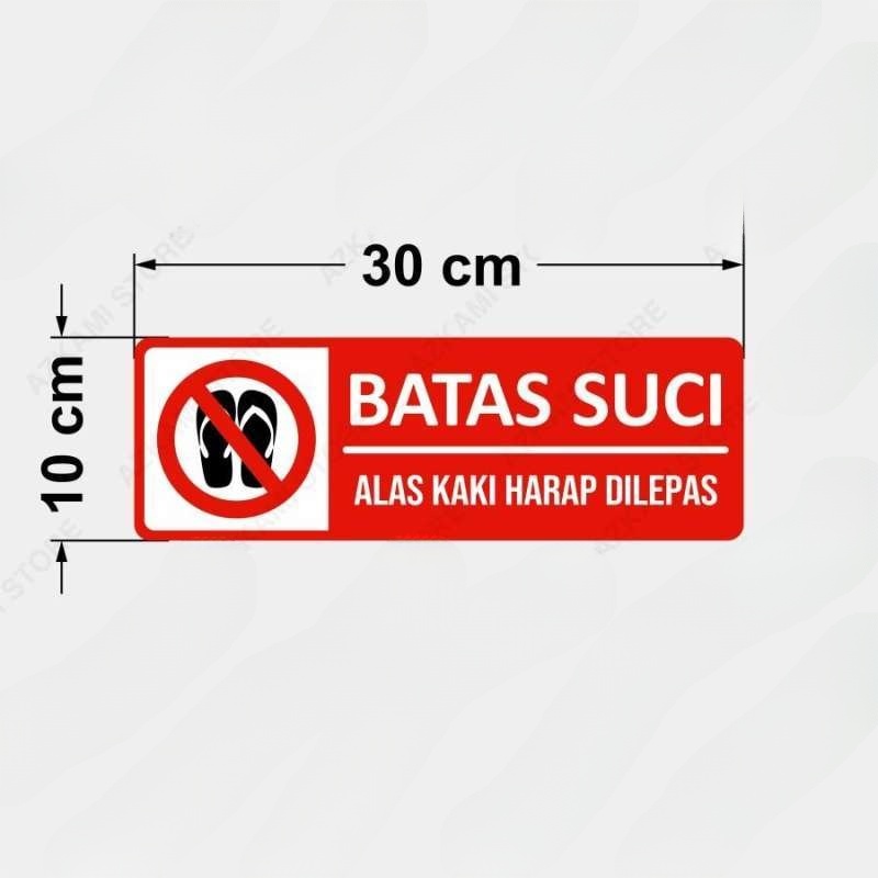 Jual Rambu Sign Papan Batas Suci 30cm X 10cm Acrylic Di Seller Takama ...