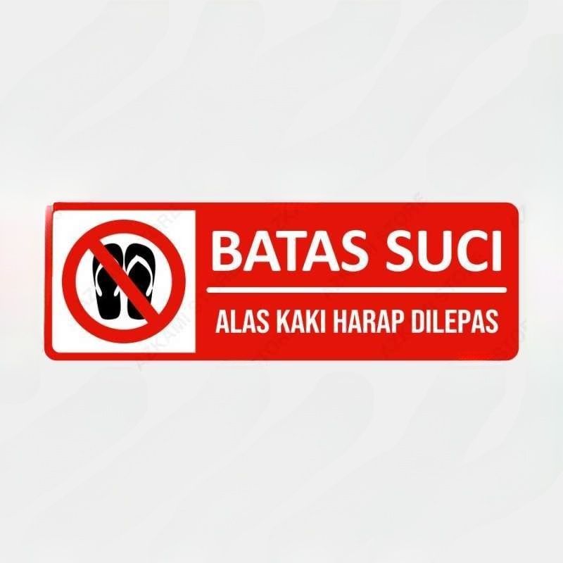 Jual Rambu Sign Papan Batas Suci 30cm X 10cm Acrylic Di Seller Takama ...