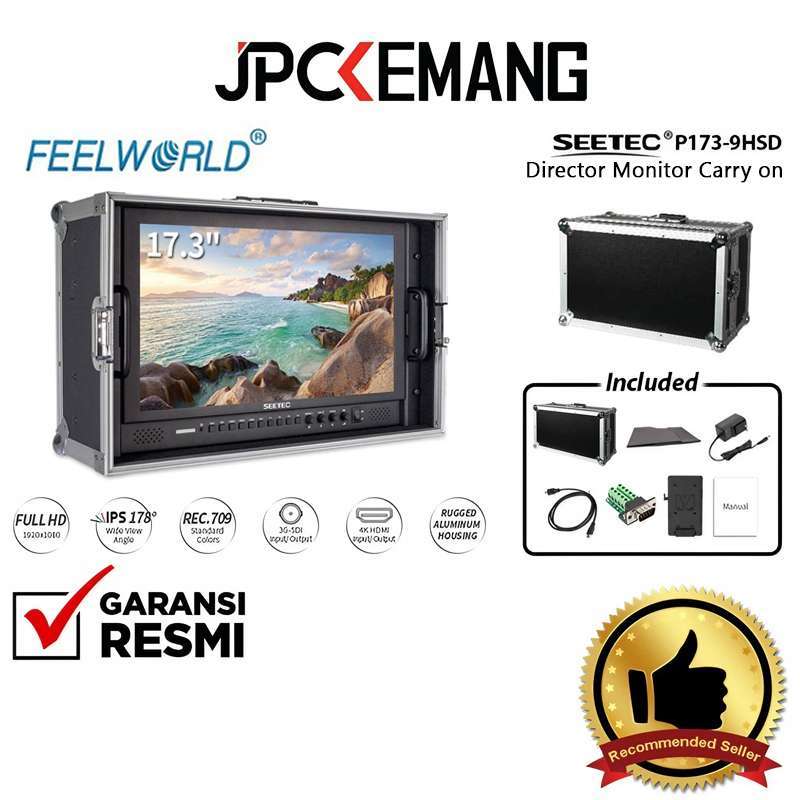 Jual JPC KEMANG Monitor Kamera Eksternal Feelworld SEETEC P173 9HSD 17.3Inch Broadcast Monitor ...