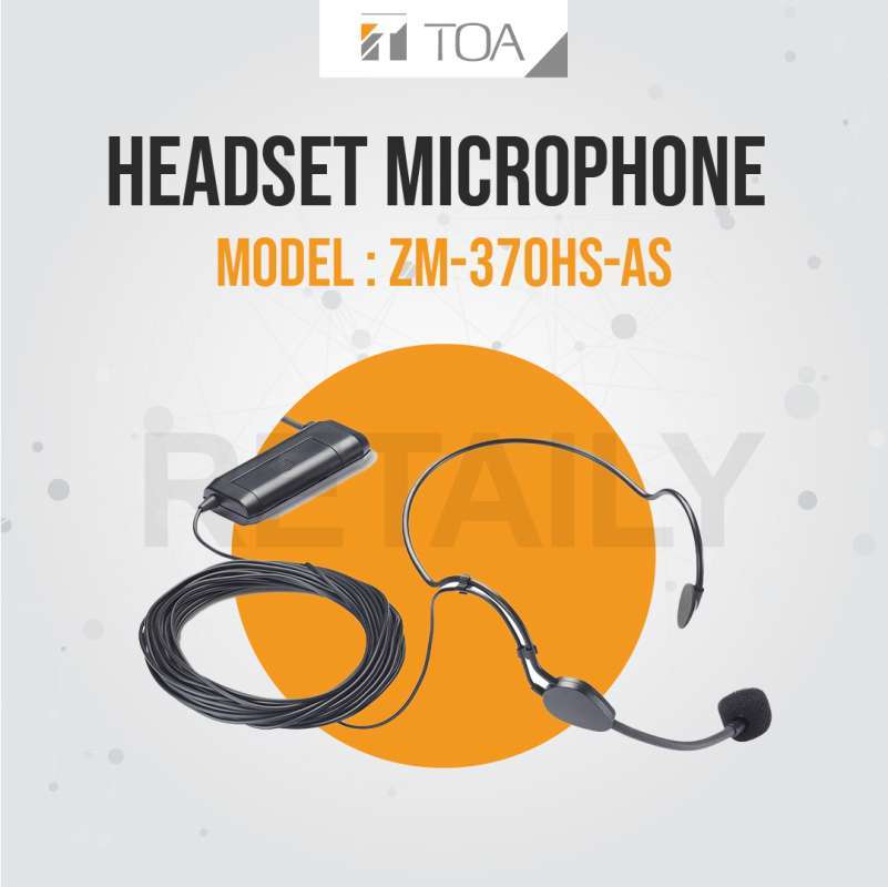 Promo Headset Microphone Toa Model Zm-370hs-as | Garansi Resmi Diskon ...
