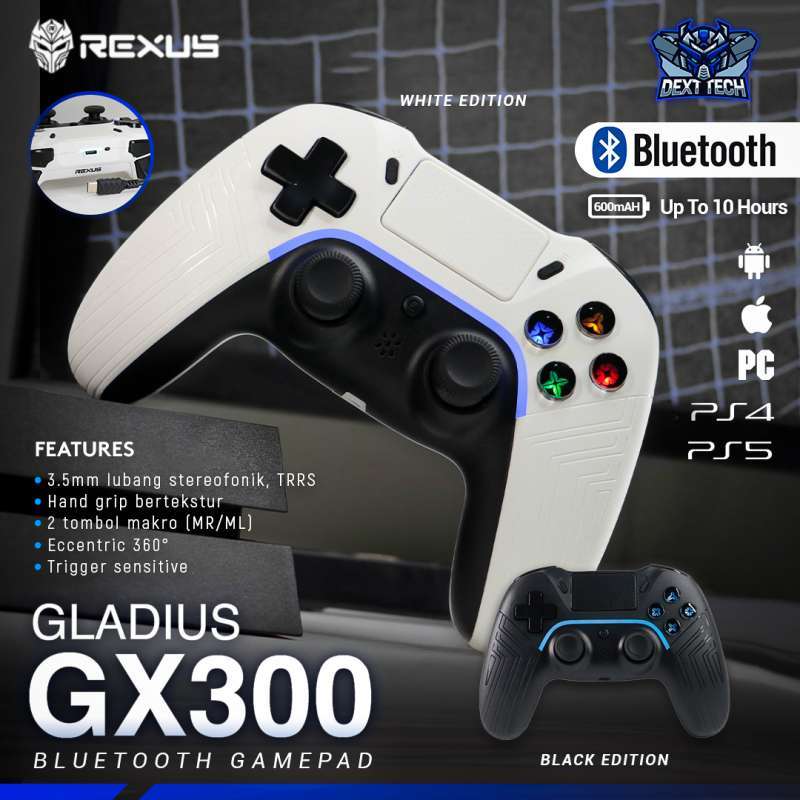 Jual Rexus Gladius GX300 Bluetooth Gamepad Wireless di Seller DEXT ...
