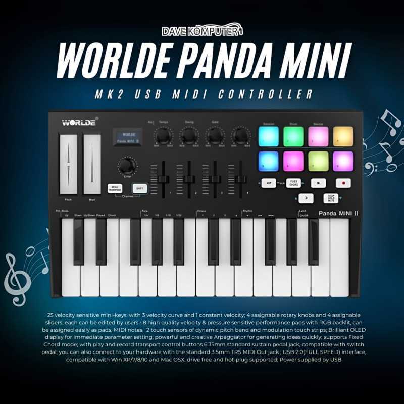 Promo Worlde Panda Mini Mk2 USB Midi Controller Diskon 2% Di Seller ...