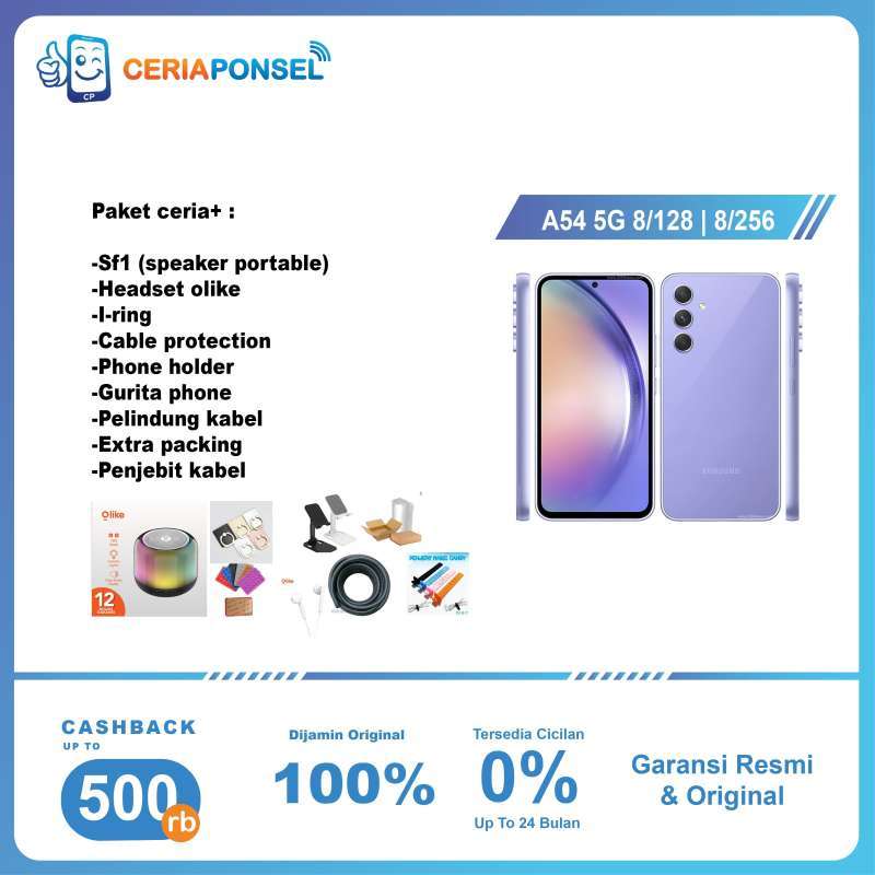 Promo Samsung Galaxy A54 5g 128gb 256gb Exynos 1380 Garansi Resmi
