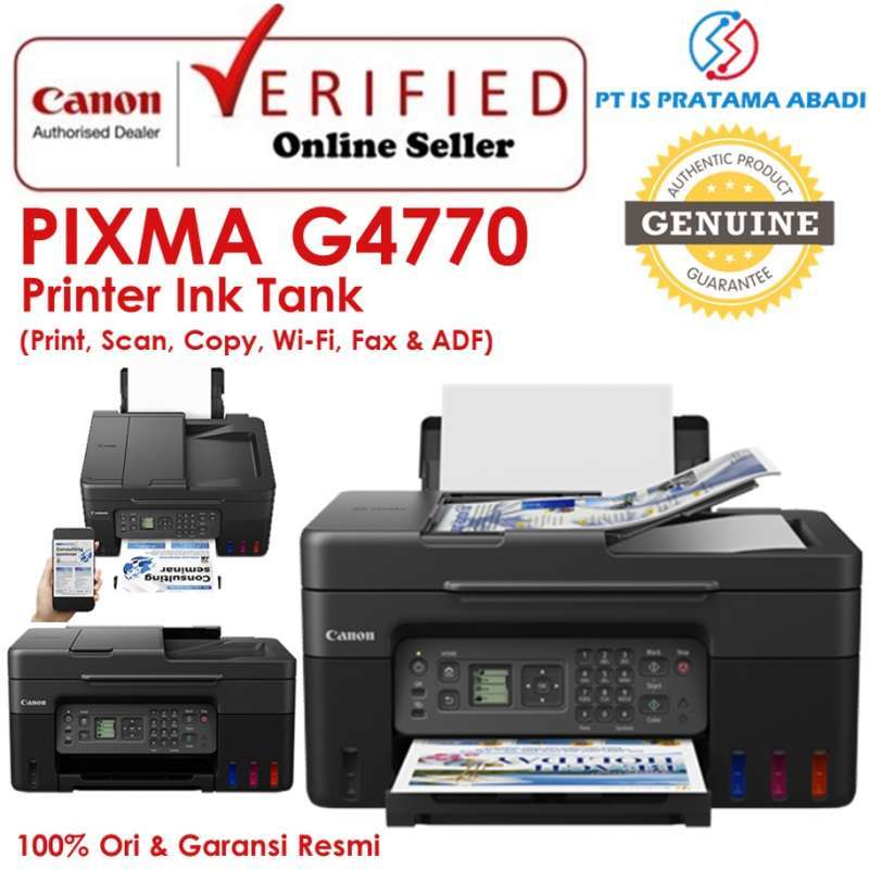 Jual Printer Canon Pixma G4770 Aio Fax Garansi Resmi Canon Indonesia 3 ...
