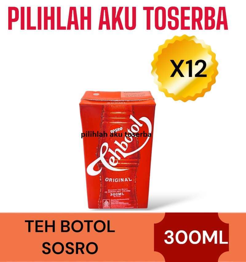 Promo Teh Botol Sosro Kotak Original 300 Ml - ( Harga 12 Pcs ) Diskon ...