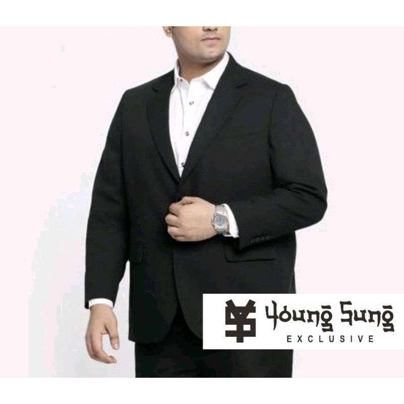 Jual JAS PRIA JUMBO JAS FORMAL BIG SIZE HITAM JAS WISUDA JAS AKAD NIKAH ...