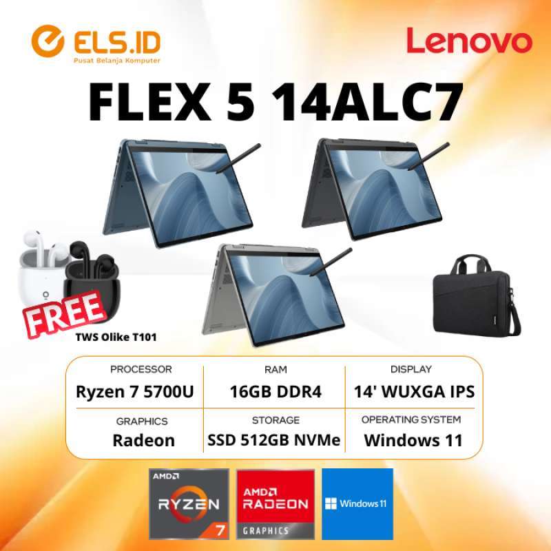 Jual Lenovo Flex 5 14alc7 Touch 2in1 Ryzen 7 5700u 16gb Ssd 512gb W11 ...