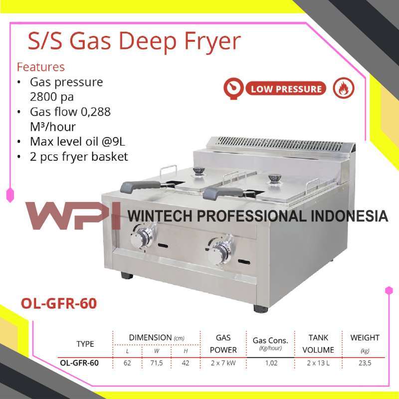 Jual Getra Ol-gfr-60 Ss Gas Deep Fryer / Penggorengan Gas Low Pressure ...