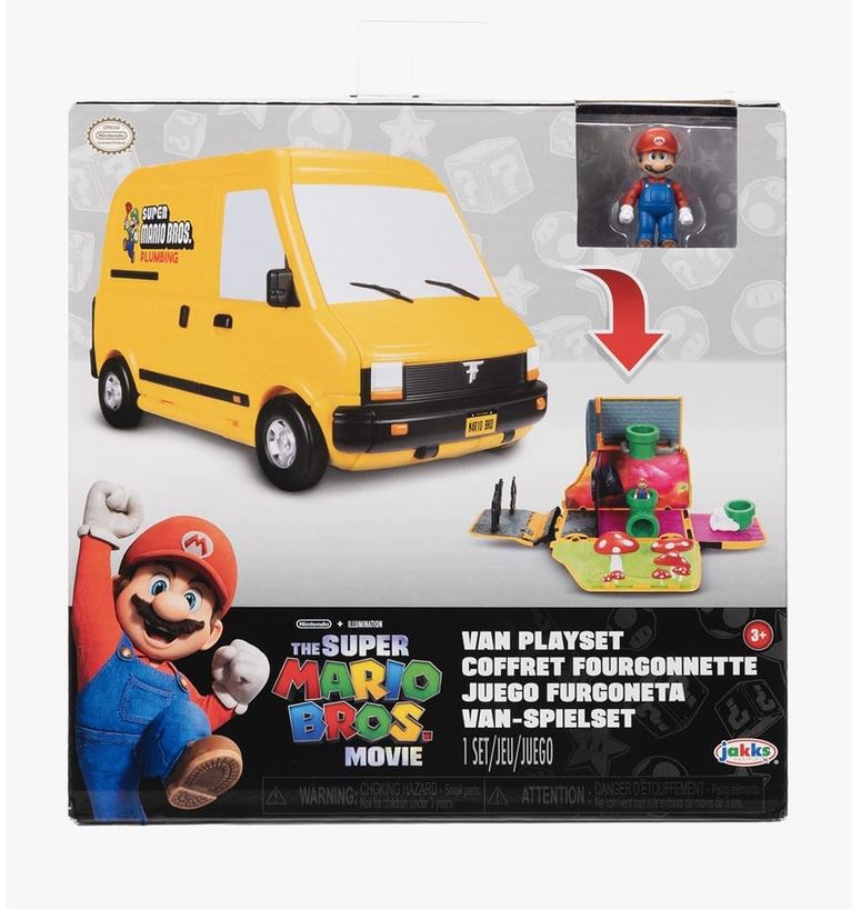 Promo The Super Mario Bros Movie Van Playset with 1.25” Mini Mario ...