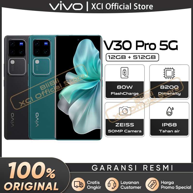 Promo Vivo V30 Pro 5g 12/512gb Zeiss 50mp Camera Dimensity 8200 Prosesor 80w Flashcharge 5000mah ...