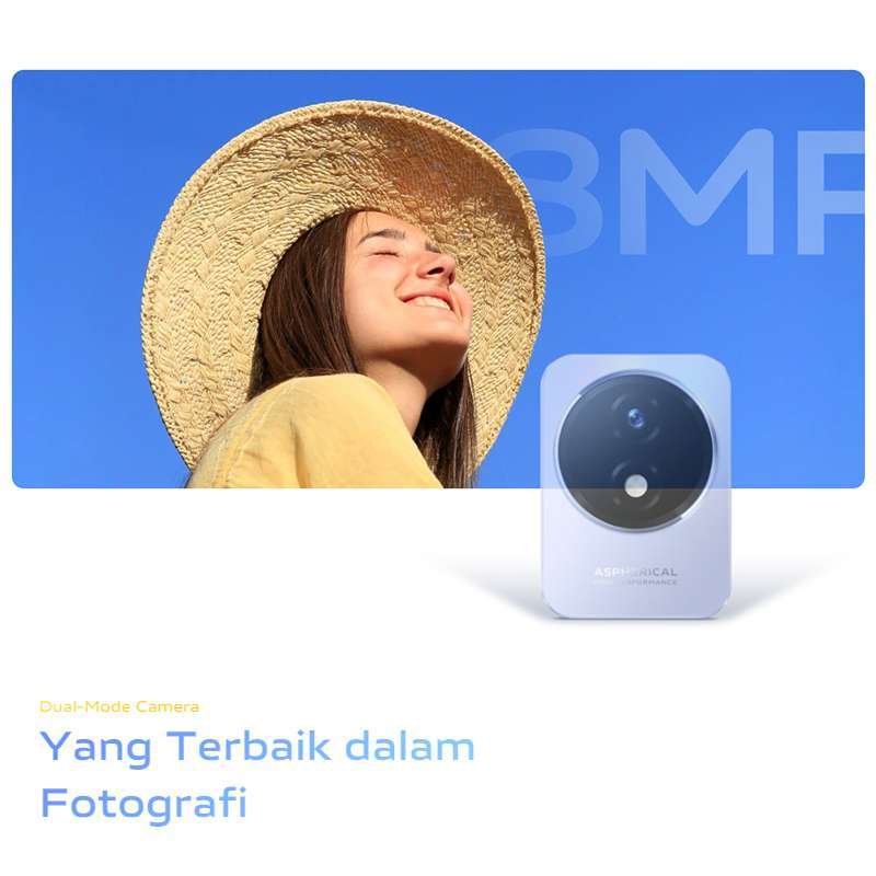 Jual Vivo Y02 3/32 5000mah Dual-mode Camera 100%original Garansi Resmi - Y02 3/32 Orchid Blue Di ...