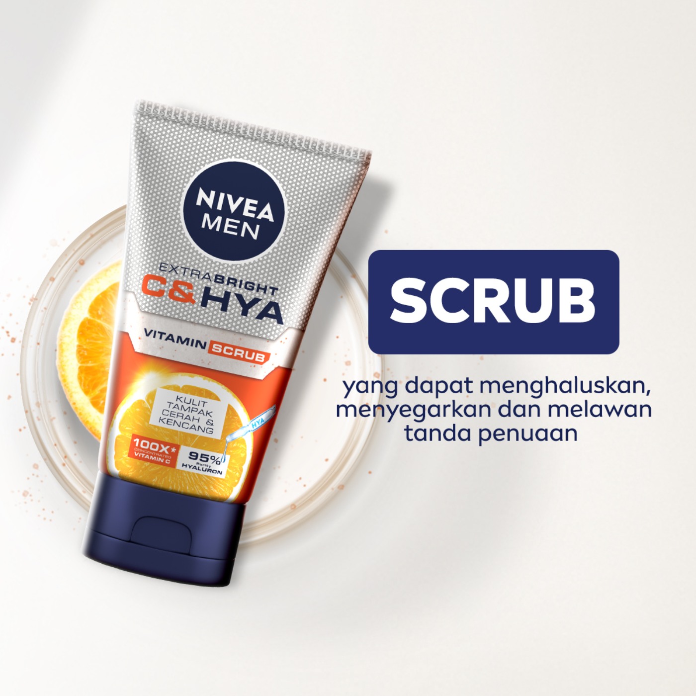 Promo Nivea Men Extra Bright C&hya Vitamin Face Scrub 100ml Diskon 28% ...