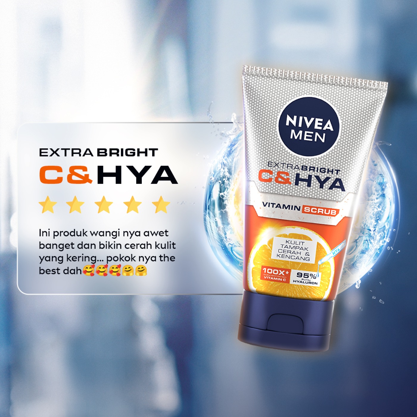 Promo Nivea Men Extra Bright C&hya Vitamin Face Scrub 100ml Diskon 28% ...