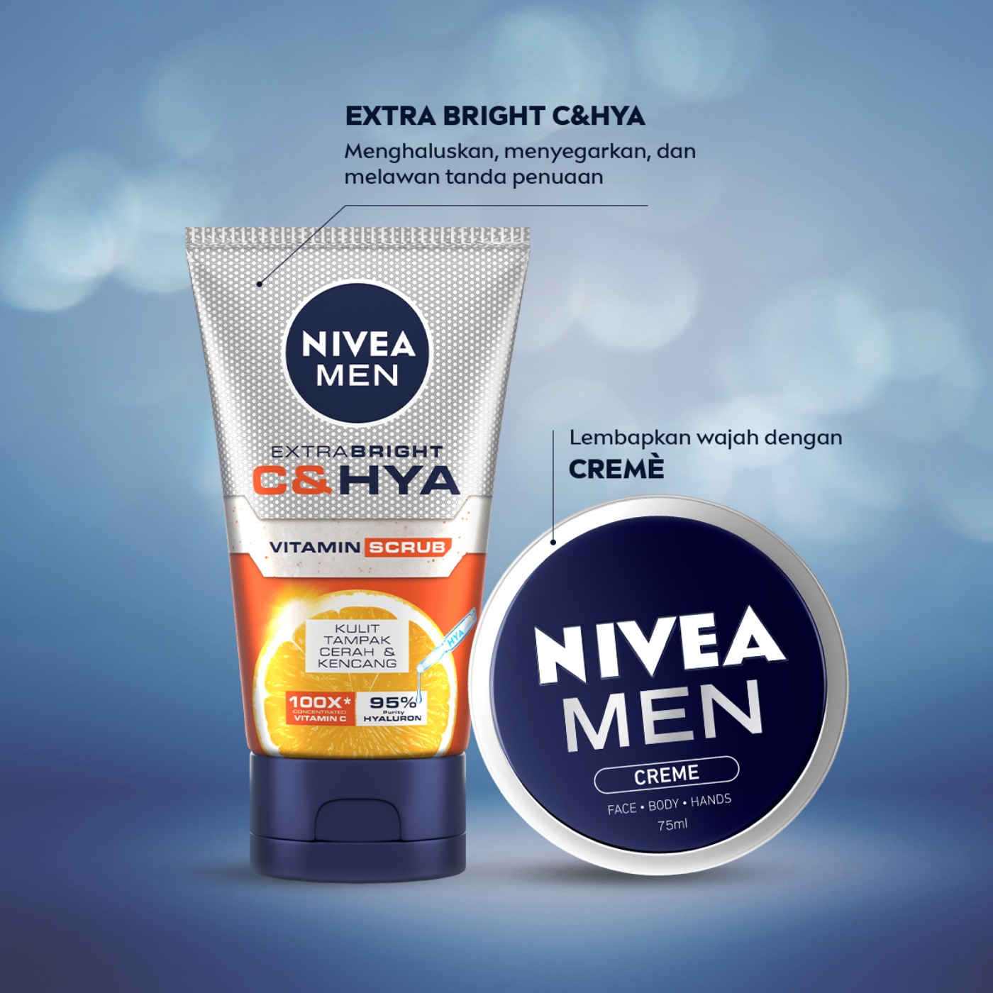 Promo Nivea Men Extra Bright C&hya Vitamin Face Scrub 100ml Diskon 28% ...