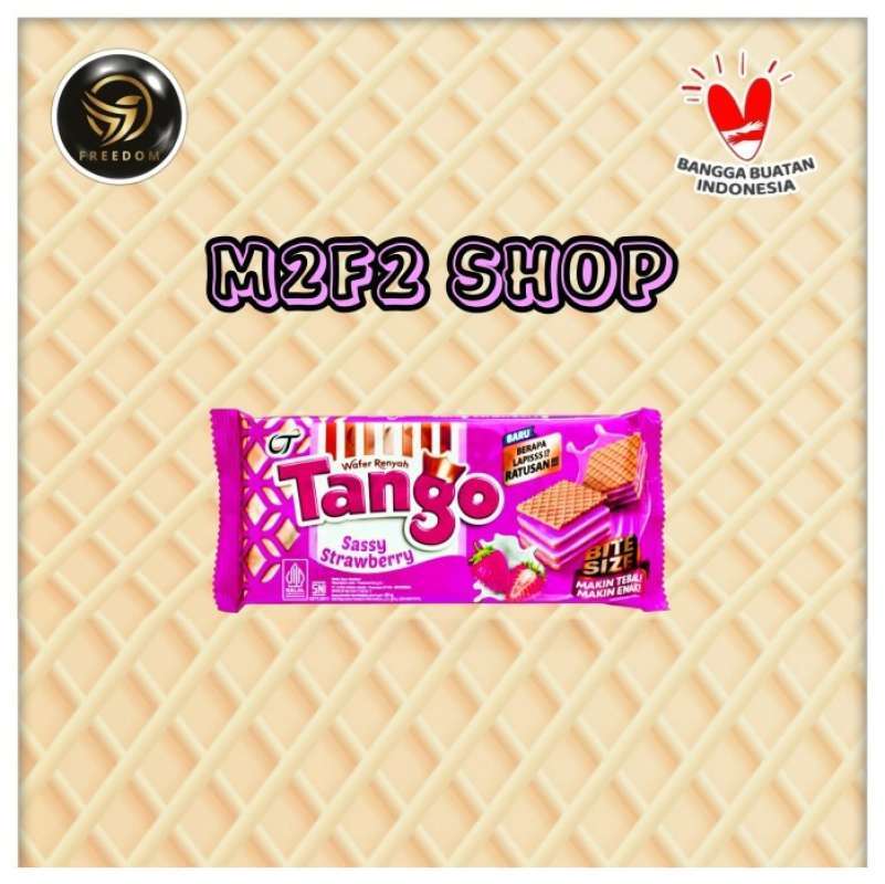 Promo Tango Wafer Sassy Strawberry Bite Size | Krim Stroberi Susu - 39 ...
