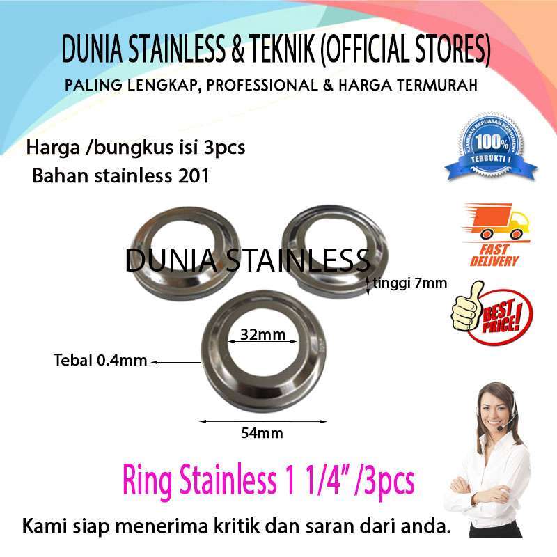 Jual Ring Stainless 1 1/4 (201) /3pcs di Seller DUNIA STAINLESS STEEL ...