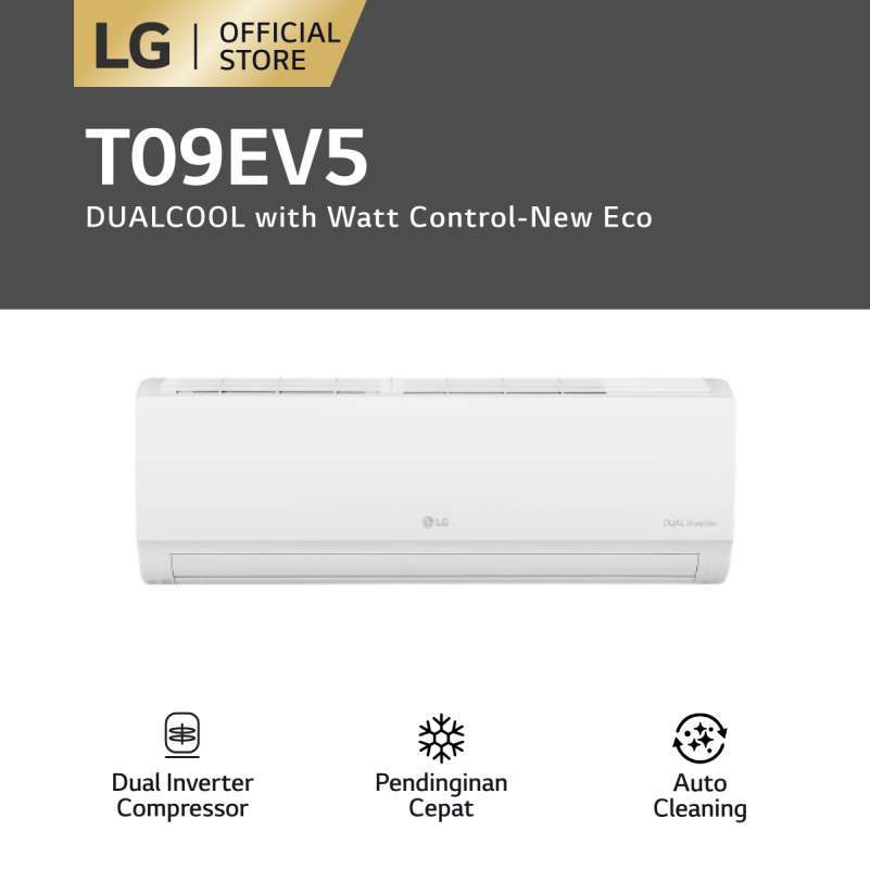 Jual Lg Ac Dual Cool Eco [1 Pk] T09ev5 Di Seller Lg Official Store ...