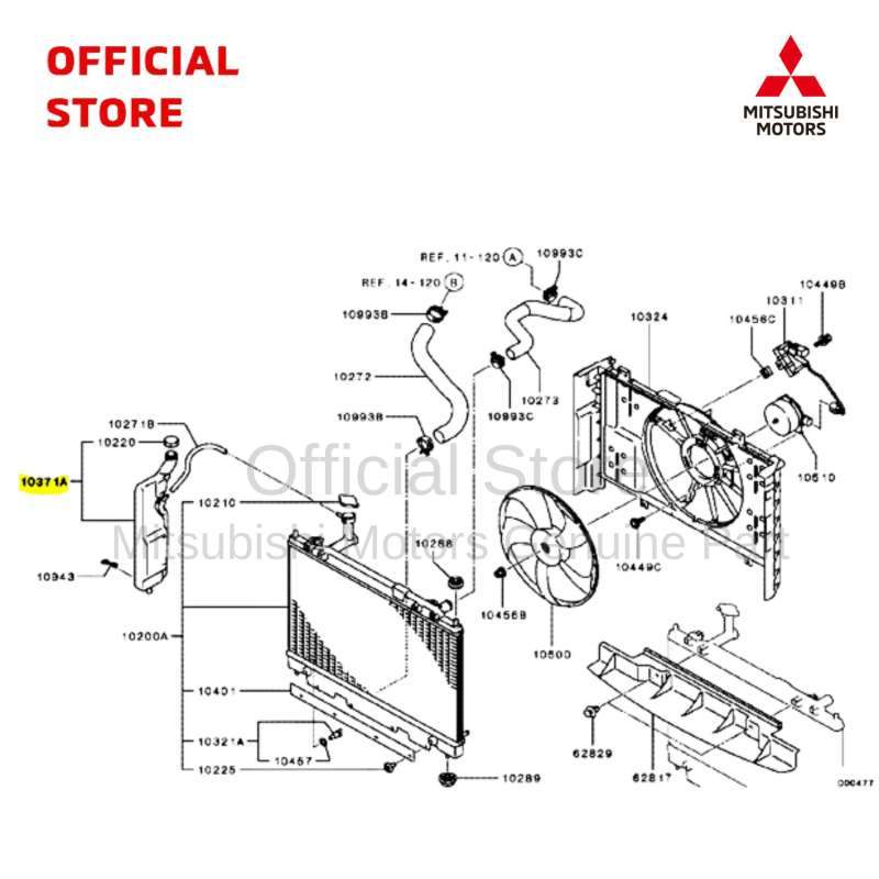 Promo Mitsubishi Motors TANK ASSY Tangki RADIATOR CONDENSER Xpander ...