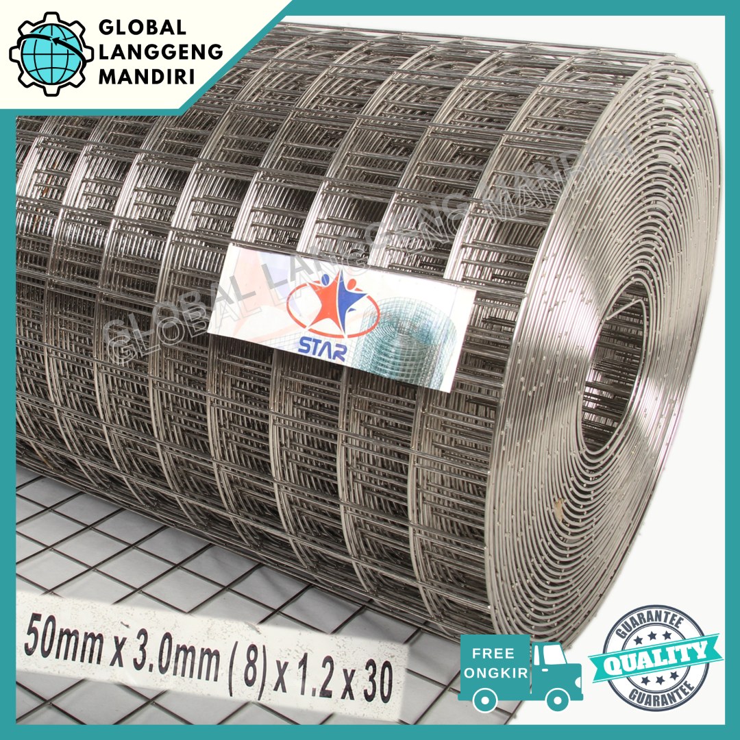 Jual KAWAT RAM STAINLESS 50MMX50MMX3.0MMX1.2M (304) /KAWAT LOKET ...