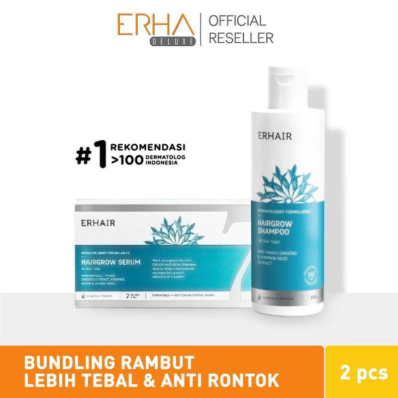 Promo Paket Erha Erhair Penumbuh Rambut, Erha Hairgrow Shampoo 250 Ml ...