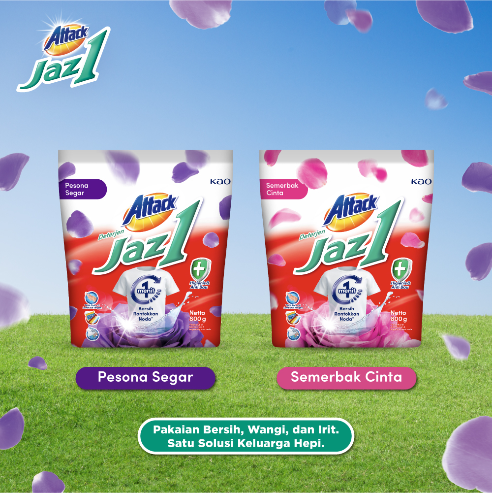 Promo Attack Jaz1 Pesona Segar Deterjen Bubuk Bag 800 g - Bersih Wangi ...