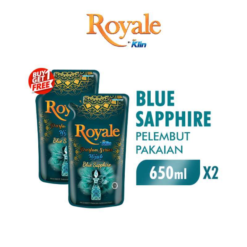 Promo [buy 1 Get 1] - Royale Softener Hijab Blue Pouch [650 Ml] Diskon ...