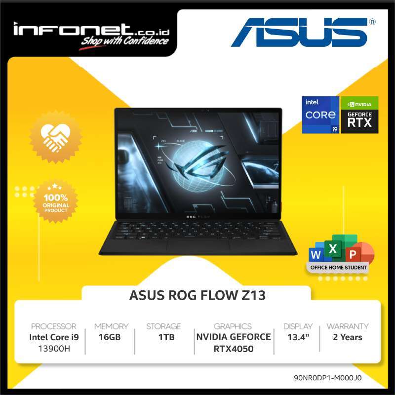 Jual ASUS ROG FLOW Z13 GZ301VU i9 13900H 16GB 1TB RTX4050 13.4 W11 ...