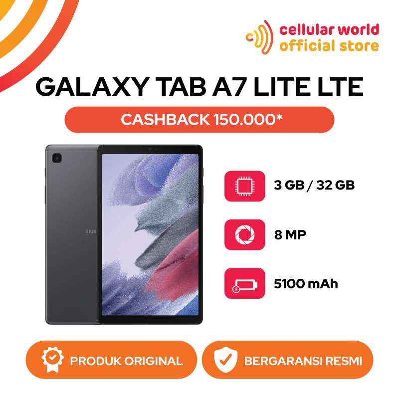 Promo Tablet Samsung Galaxy Tab A7 Lite 3/32GB Garansi Resmi Indonesia Diskon 6% di Seller ...