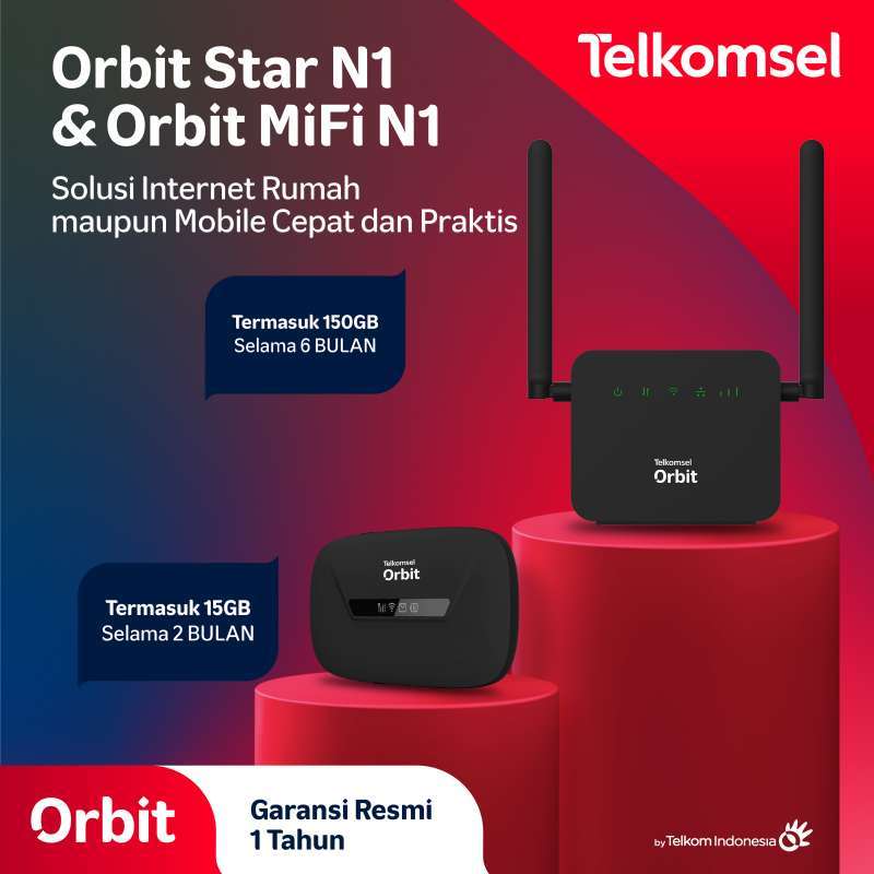 Jual Telkomsel Orbit Star N1 Modem + Telkomsel Orbit Mifi N1 Portable ...