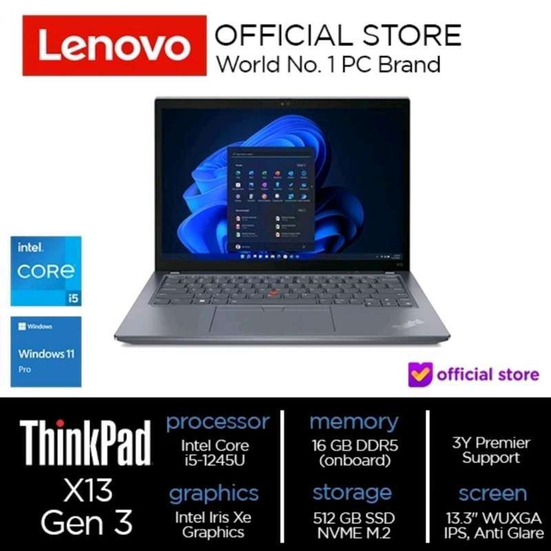 Jual Lenovo ThinkPad X13 Gen 3 CEID || Intel Core i5-1245U 16GB 512GB ...