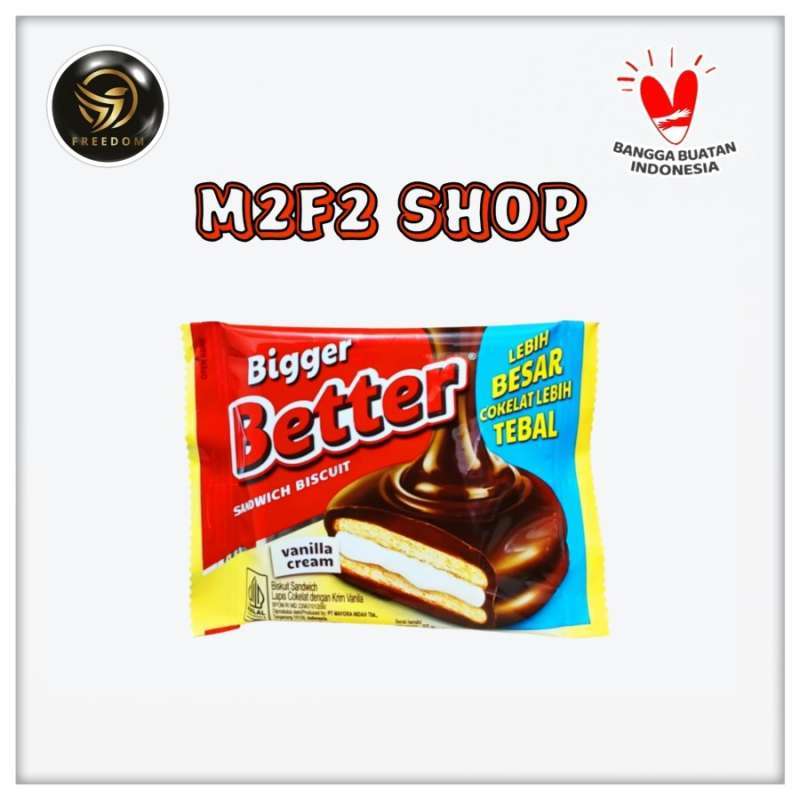 Promo Bigger Better Sandwich Biscuit Vanilla Cream | Biskuit Lapis ...