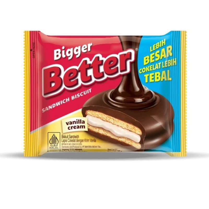 Promo Bigger Better Sandwich Biscuit Vanilla Cream | Biskuit Lapis ...