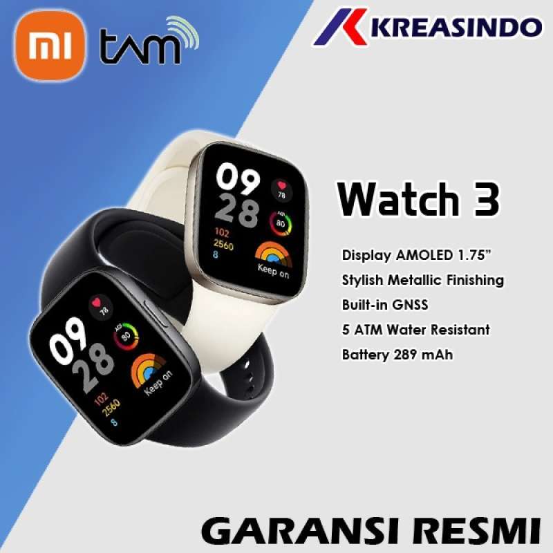 Jual Xiaomi Redmi Watch 3 Smartwatch 3 Garansi Resmi - Black Di Seller ...