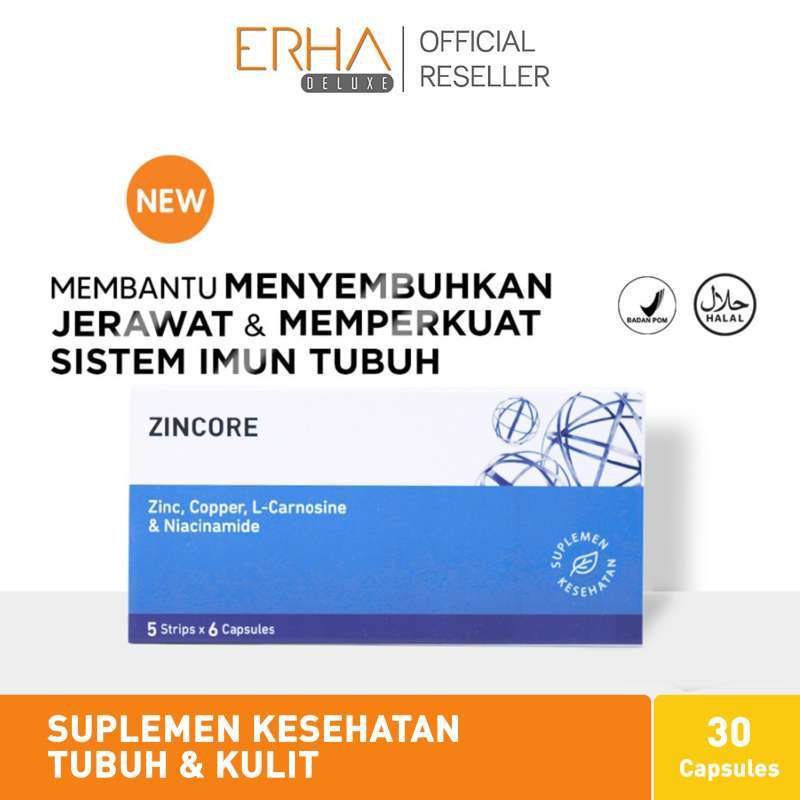 Promo Erha Zincore 30 Caps - Supplemen Tubuh & Kulit Jerawat ...
