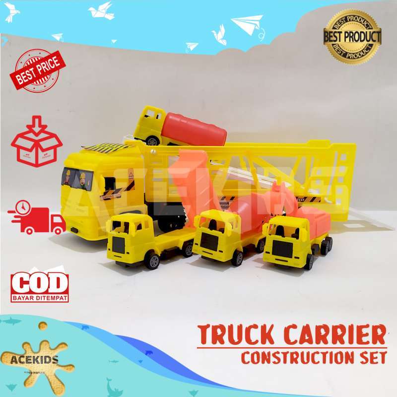 Promo Mainan Anak Truk Kontener Truk Gandeng Angkat Alat Konstruksi ...