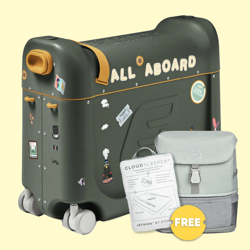 Promo JetKids by Stokke BedBox Golden Olive V3 + CloudSleeper Free Crew ...