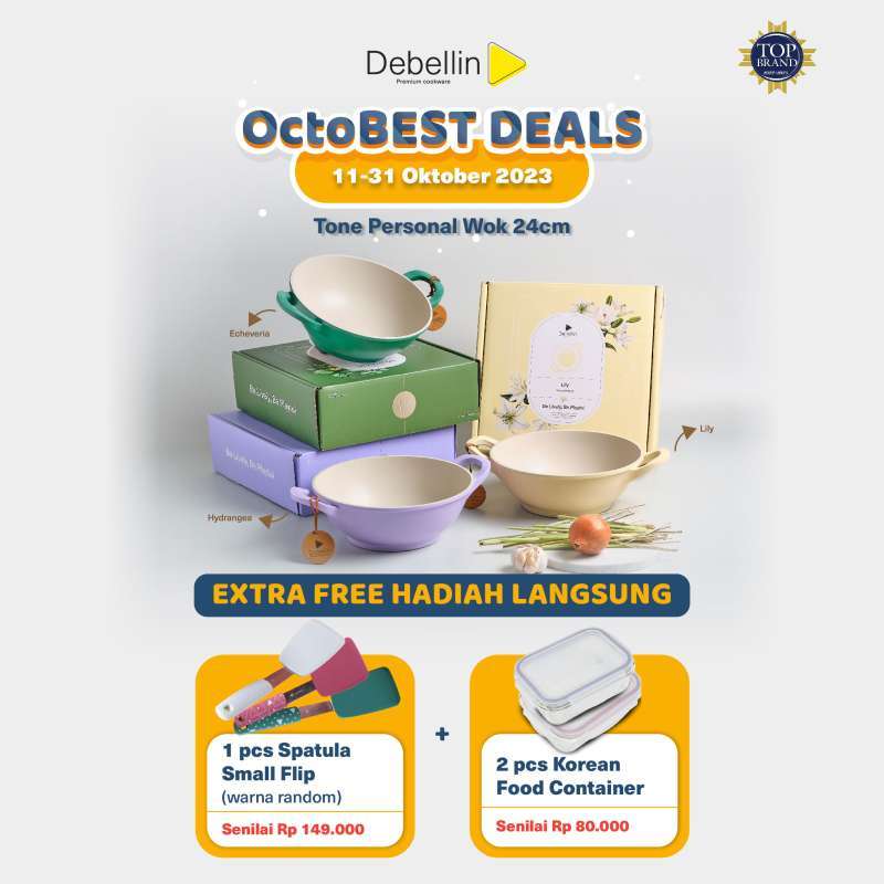 Promo Debellin Hampers Lebaran Tone Personal Wok 24 cm Echeveria Diskon 25% di Seller DEBELLIN ...