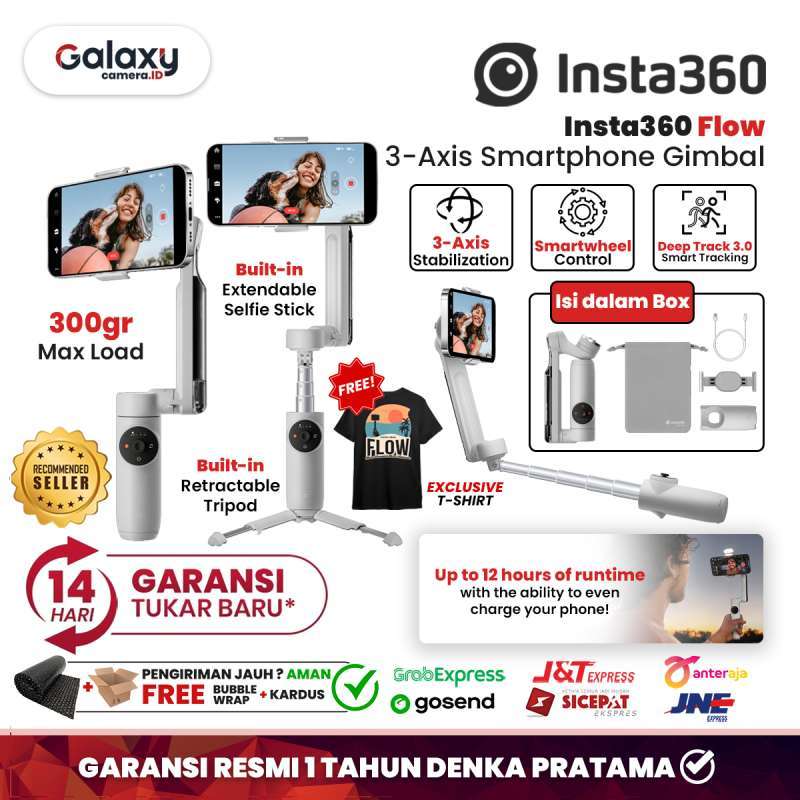 Jual Insta360 Flow 3-Axis AI Gimbal Stabilizer For Smartphone Garansi ...