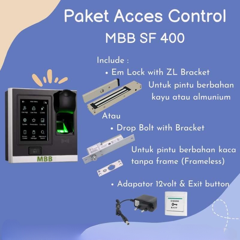 Jual ZKTeco MBB SF 400 Fingerprint Mesin Absensi dan Akses Kontrol di Seller Mitra Berkat ...