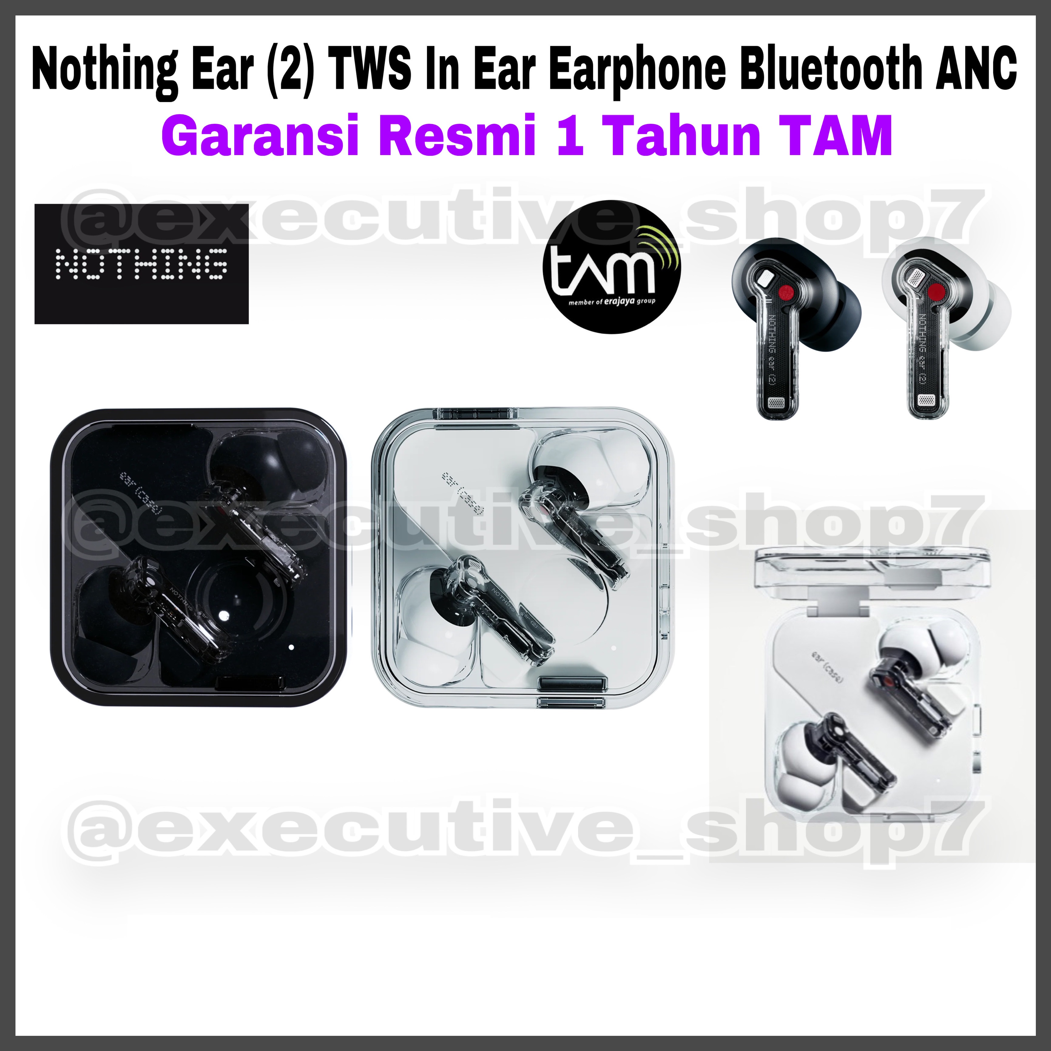 Jual Nothing Ear (2) TWS in Ear Earphone Bluetooth ANC - Garansi Resmi ...
