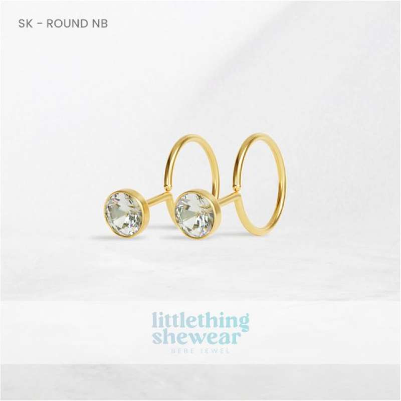 Jual Jakarta Littlethingshewear – Anting Emas Bayi Round 17k Anti Karat ...