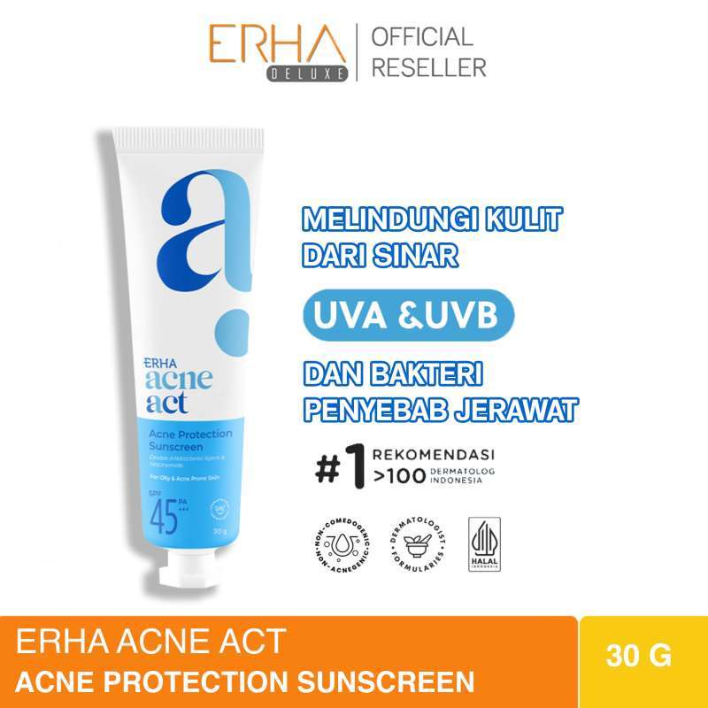 Promo ERHA AcneAct Acne Protection Sunscreen SPF45/PA+++ 30 g ...