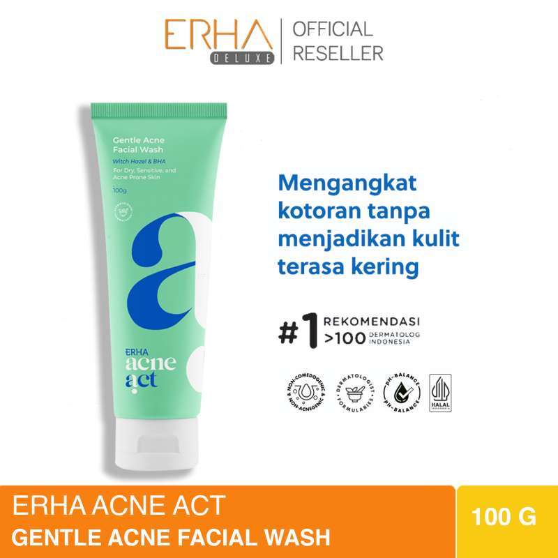 Jual Erha Acneact Gentle Acne Facial Wash - Sabun Pembersih Wajah ...