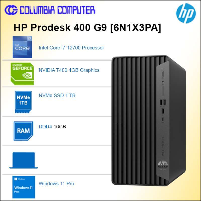 Jual Hp Prodesk 400 G9 [6n1x3pa] I7-12700 16gb 1tb 24in-led Win11 Pro ...