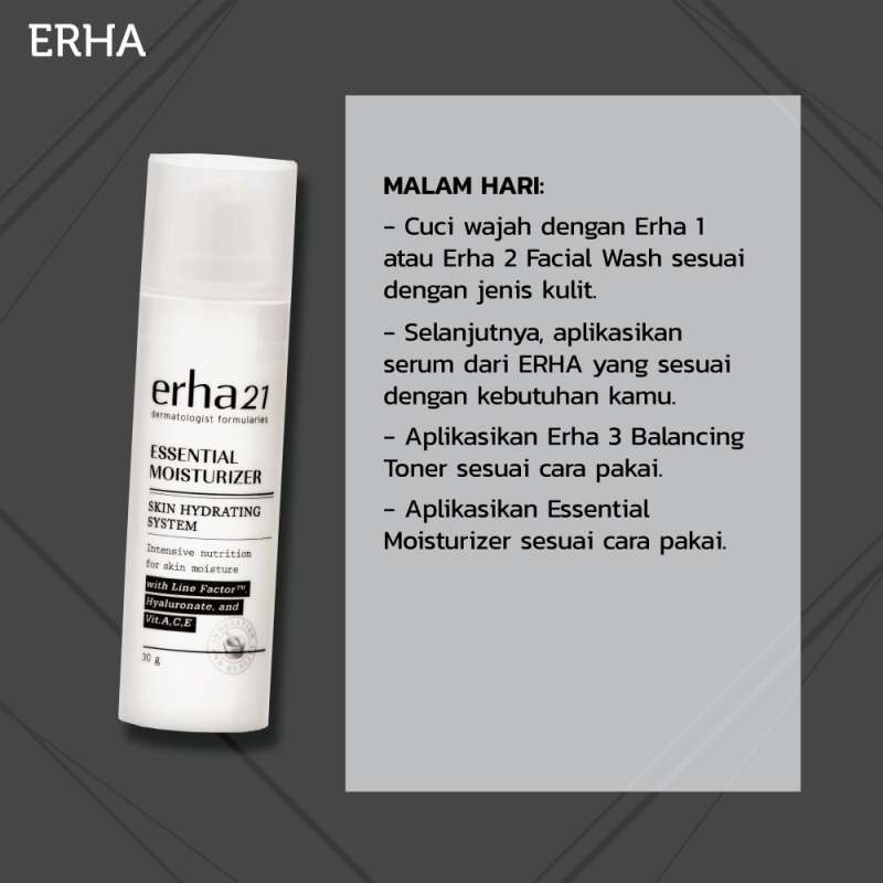 Promo Erha Essential Moisturizer, Krim Pelembab Wajah Anti Aging Dgn ...